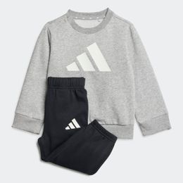 M&auml;dchen Trainingsanzug "ESSENTIALS KIDS", grau, Gr. 80, adidas Sportswear, Obermaterial: 70% Baumwolle, 30% Polyester, Sportanz&uuml;ge, f&uuml;r Babys, mit 2