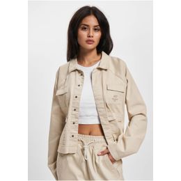 DEF Damen Allwetterjacke "DEF DEF Worky Jacket", beige, Gr. L, unifarben, 64% Baumwolle, 33% Polyester, 3% Elasthan, Jacken