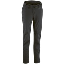 Gonso Damen Fahrradhose "SKARN W 2", schwarz, Gr. 50, 100% Polyester, Hosen, lange Damen Radhose, Softshell-Hose mit Ventilation am Innenbein