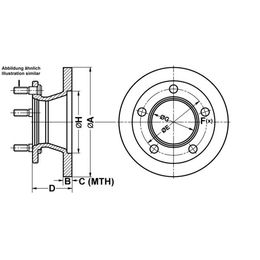 ATE Bremsscheibe 24.0116-0107.2 vorne rechts links voll 238mm f&uuml;r MERCEDES-BENZ A6314200372 6314200372