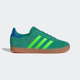 M&auml;dchen Sneaker "GAZELLE", adidas originals, Gr. 38,5semi court gr&uuml;n, solar gr&uuml;n, blaubird, Leder, Schuhe, f&uuml;r Kinder