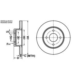 ATE Bremsscheibe 24.0110-0310.1 hinten rechts links voll 278mm f&uuml;r NISSAN 43206-99J04