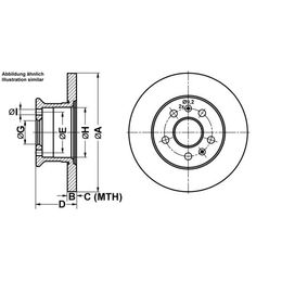ATE Bremsscheibe 24.0113-0132.1 vorne rechts links voll 278mm f&uuml;r VAG 211615301B