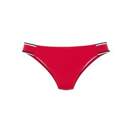 s.Oliver Damen Bikini-Hose "Junis", rot, Gr. 40, kontrastfarbene Details, unifarben, Recycling-Polyamid, Badehosen, mit geflochtenen Details