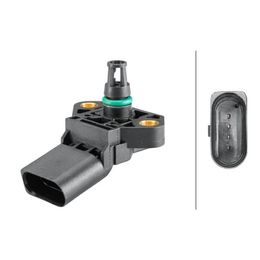 Hella Sensor, Ladedruck Saugrohrdruck 6PP 358 152-251 Ladedruck,Sensor, rechts geschraubt f&uuml;r SKODA VW MWM SEAT AUDI PORSCHE BENTLEY 03G906051E 550265