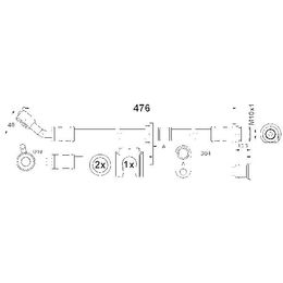 ATE Bremsschlauch 24.5270-0475.3 hinten rechts mit Zubeh&ouml;r f&uuml;r HONDA 01466-TA0-A00 01466-TL0-G50