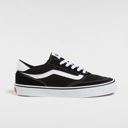 Vans Herren Sneaker "Brooklyn LS", Gr. 43, schwarz-wei&szlig;, Leder, Schuhe, angelehnt an das Design vom Old Skool