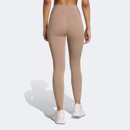 Damen Trainingstights "OPTIME WORKOUT 7/8 LEGGINGS"chalky braun, normal, gr., Gr. XL, adidas Performance, Obermaterial: 73% Polyester, 27% Elasthan,