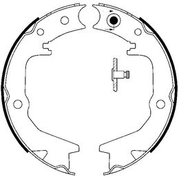 ATE Bremsbackensatz, Feststellbremse 03013704522 f&uuml;r MITSUBISHI