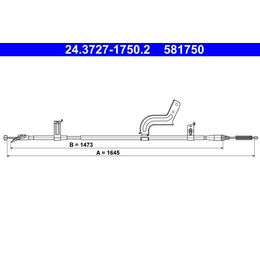 ATE Seilzug, Feststellbremse 24.3727-1750.2 f&uuml;r NISSAN 36531-1HE0A