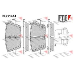 FTE Automotive FTE Bremsbelagsatz, Scheibenbremse 9011156 hinten rechts links f&uuml;r HYUNDAI 58302S0A51 58302S0A30 58302-K9A50