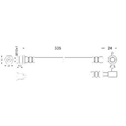 ATE Bremsschlauch 24.5265-0335.3 vorne rechts f&uuml;r MAZDA NA75-43-810A