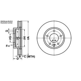 ATE Bremsscheibe 24.0128-0175.1 vorne rechts links bel&uuml;ftet 274mm f&uuml;r MAZDA T002-33-25XA TY01-33-25X