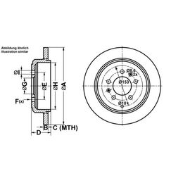 ATE Bremsscheibe 24.0110-0272.1 hinten rechts links voll 290mm f&uuml;r PEUGEOT 4246V7