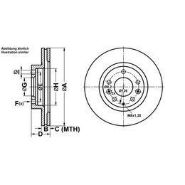 ATE Bremsscheibe 24.0122-0249.1 vorne rechts links bel&uuml;ftet 290mm f&uuml;r MAZDA N12Y-33-25XA N12Y-33-25XB N12Y-33-25XC