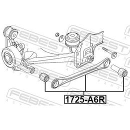 FEBEST Lenker, Radaufh&auml;ngung 1725-A6R hinten rechts links f&uuml;r VAG 4B0501530B 4B0501530C 4Z7501530