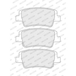 Ferodo Bremsbelagsatz, Scheibenbremse FDB5509 hinten rechts links ohne Zubeh&ouml;r f&uuml;r HYUNDAI 58302COA30