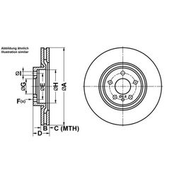 ATE Bremsscheibe 24.0122-0225.1 vorne rechts links bel&uuml;ftet 284mm f&uuml;r FIAT 46427948 60606170