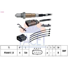 FACET Lambdasonde 10.8248 rechts f&uuml;r SKODA VW SEAT AUDI PORSCHE CHEVROLET 06A906262BM 06A906262DL 06A906262BP