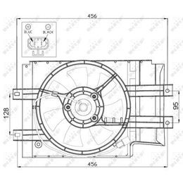 NRF L&uuml;fter, Motork&uuml;hlung 47472 12V 250mm f&uuml;r NISSAN K212041B01 9212041B01 9212041B00
