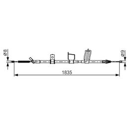 Bosch Seilzug, Feststellbremse 1987482341 f&uuml;r NISSAN