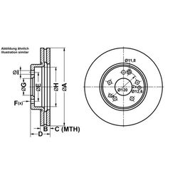 ATE Bremsscheibe 24.0125-0107.1 vorne rechts links bel&uuml;ftet 294mm f&uuml;r MERCEDES-BENZ A1244212412 1244212412