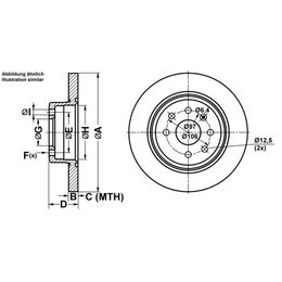 ATE Bremsscheibe 24.0110-0225.1 hinten rechts links voll 270mm f&uuml;r VAUXHALL OPEL CHEVROLET 569209 90512909