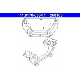 ATE Halter, Bremssattel 11.8170-0584.1 hinten rechts links f&uuml;r MINI 34216757246 34216768462