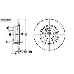 ATE Bremsscheibe PowerDisc 24.0312-0126.1 vorne rechts links voll 286mm f&uuml;r BMW 34116757751 34116757750 34111160673