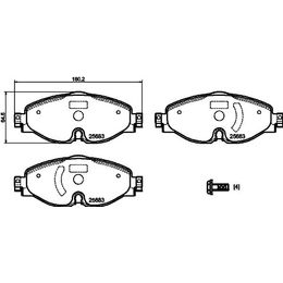 Hella Bremsbelagsatz, Scheibenbremse 8DB 355 023-171 vorne rechts links f&uuml;r SKODA VW (SVW) SEAT (FAW) AUDI FORD 2K5698151A 5Q0698151D VWN3CA2D390DA