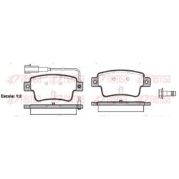 KAWE GmbH & Co. KG KAWE Bremsbelagsatz, Scheibenbremse 1198 02 hinten rechts links mit Zubeh&ouml;r f&uuml;r ALFA ROMEO FIAT ABARTH 77365464 77365886