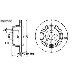 ATE Bremsscheibe 24.0110-0216.1 hinten rechts links voll 295mm f&uuml;r VOLVO 271497