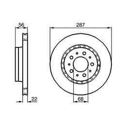 Bosch Bremsscheibe 0 986 478 388 vorne rechts links bel&uuml;ftet 287mm f&uuml;r VOLVO 1359908 13599089