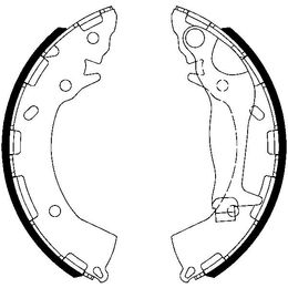 ATE Bremsbackensatz 03.0137-0524.2 hinten rechts links mit Hebel f&uuml;r HYUNDAI KIA 58305-3XA00 58305-0XA10 58350-0PA00