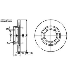 ATE Bremsscheibe 24.0116-0134.1 hinten rechts links voll 284mm f&uuml;r FORD 8C1V-2A315-AA 1488311