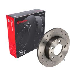 Brembo Bremsscheibe XTRA LINE 08.7165.1X Gelocht 230mm f&uuml;r SKODA VW (SVW) SEAT (FAW) JETTA ZHONGHUA (BRILLIANCE) AUDI 6QD615601 JZW698601AJ L6QD615601