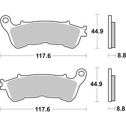 Brembo Bremsbelagsatz, Scheibenbremse 07063XS vorne rechts links Kupfer f&uuml;r HONDA MOTORCYCLES SUZUKI