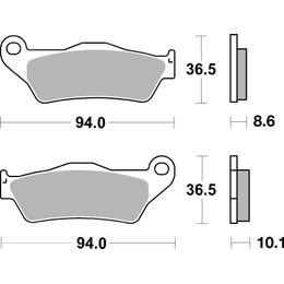 Brembo Bremsbelagsatz, Scheibenbremse 07BB28SP hinten rechts links Rot f&uuml;r BMW MOTORCYCLES
