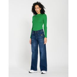 Gang Damen Weite Jeans "Gang Jeans Wide Fit 94AMELIE WIDE", blau, Gr. 30, Denim/Jeans, 79% Baumwolle, 19% Polyester, 2% Elasthan, Jeans