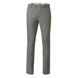 MEYER Herren Chinos "Bonn 1-8142", gr&uuml;n, Gr. 23, unifarben, 88% Baumwolle, 10% Seide, 2% Elasthan, Hosen, Seide-Bio-Baumwolle