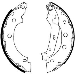 ATE Bremsbackensatz 03.0137-0350.2 hinten rechts links mit Hebel f&uuml;r RENAULT NISSAN 44060-00QAG 8671020704 7701205523