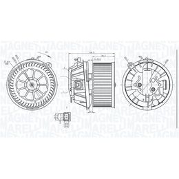 MAGNETI MARELLI Innenraumgebl&auml;se 069412240010 &Oslash;147mm 147mm f&uuml;r CITRO&Euml;N/PEUGEOT 6441R0 6441Q6