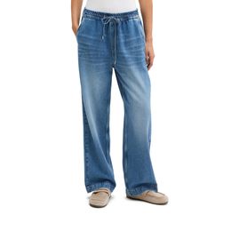 Marc O'Polo MARC O'POLO Damen Jogg Pantsmid blau wash, Gr. S, Jeans, straight fit cropped aus TENCEL Lyocell