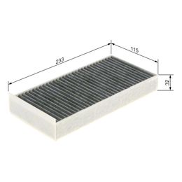 Bosch Filter, Innenraumluft 1 987 435 582 Satzx f&uuml;r MINI BMW 64116823726 64116835406 64116835405