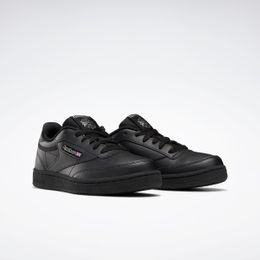 Reebok CLASSIC M&auml;dchen Sneaker "Club C", Gr. 36,5, schwarz, Synthetik, Textil, Schuhe