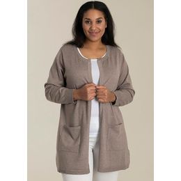 SANDGAARD Damen Cardigan "Helsinki", beige, Gr. 40, unifarben, Feinstrick, Obermaterial: 82% Viskose, 15% Nylon, 3% Elasthan, Strickjacken, ohne