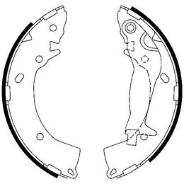 ATE Bremsbackensatz 03.0137-0456.2 hinten rechts links mit Hebel f&uuml;r HYUNDAI 58305-1CA10