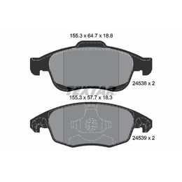 TEXTAR Bremsbelagsatz, Scheibenbremse 2453801 vorne rechts links f&uuml;r PEUGEOT CITRO&Euml;N DS 1617272980 1647862480 425361