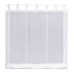 Raffrollo GERSTER, B:100cm H:170cm, wei&szlig;, Obermaterial: 100% Polyester, Wohnzimmer, Raffrollos, "Barnd", Schlaufenrollo BARND, Halbtransparent