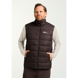 Jack Wolfskin Herren Daunenweste "ATHER DOWN VEST M RDS"peat, Gr. M, Obermaterial: 100% Polyester; F&uuml;llung: 90% Entendaune, 10% sonstige Fasern,